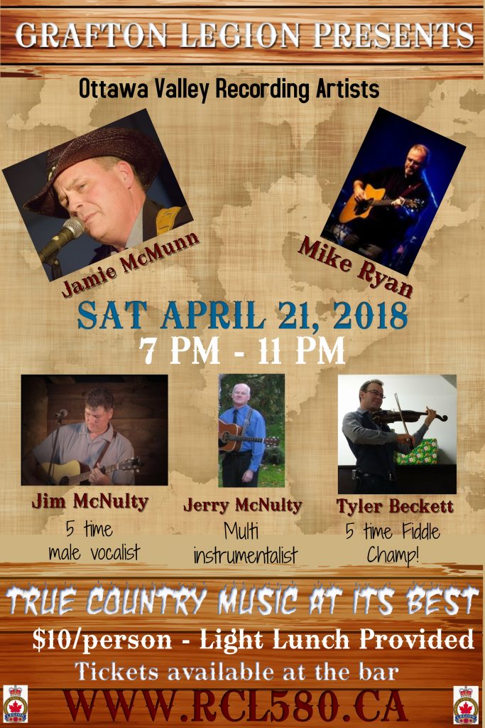 True Country Music At Its Best - SOLD OUT! - Royal Canadian Legion ...