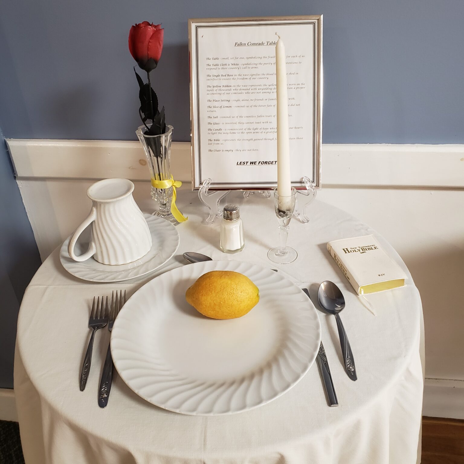Fallen Comrade Table - Royal Canadian Legion - Branch 580