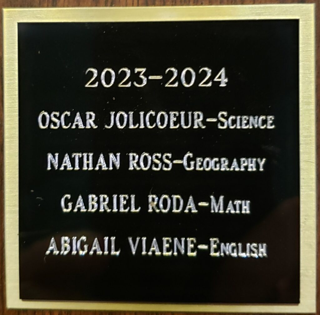 Royal Canadian Legion Awards of Recognition - Grade 8 - Royal Canadian ...
